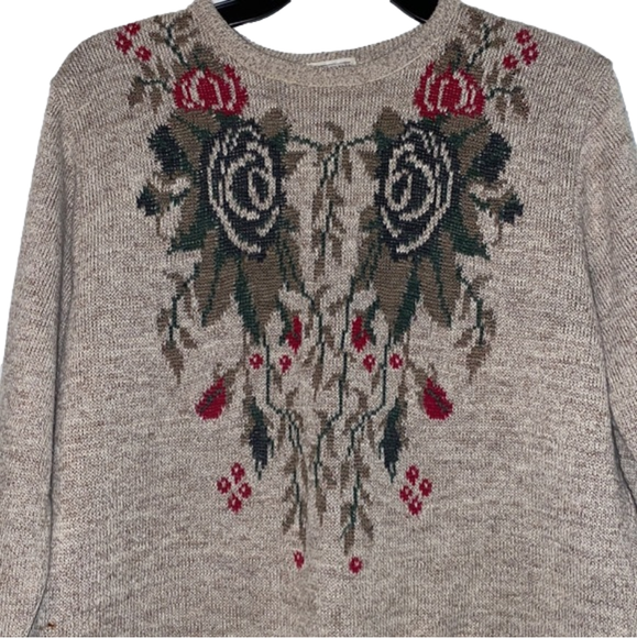 Sweaters | 33 Vintage Rose Knitted Sweater | Poshmark